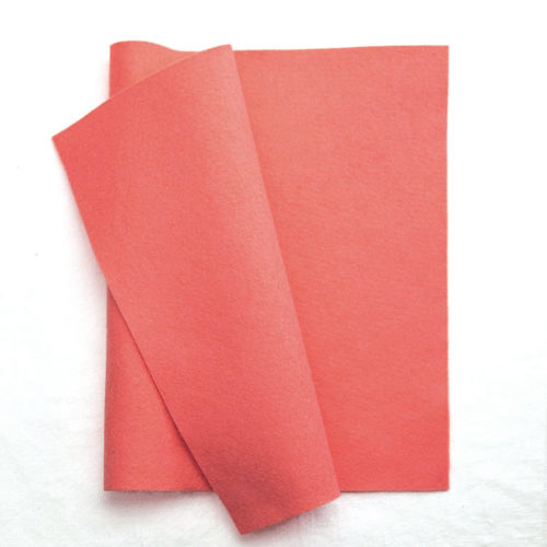 Coral color felt - Felt Paper Scissors shop by Lia Griffith