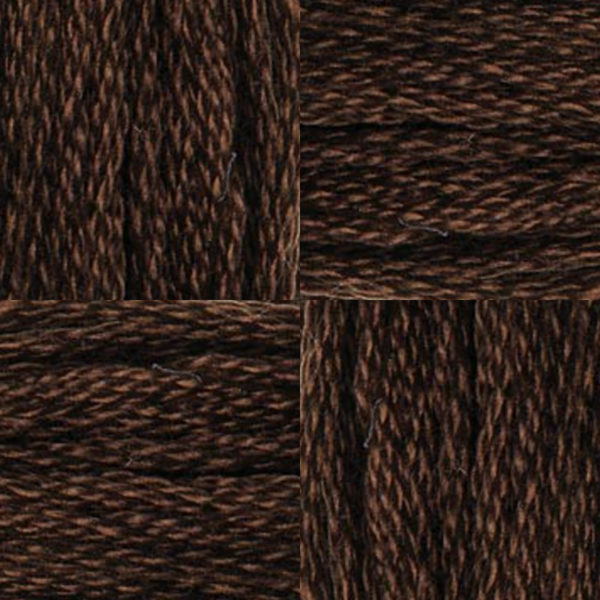 DMC Embroidery Floss - Ultra Dark Coffee Brown 938 - Felt Paper Scissors
