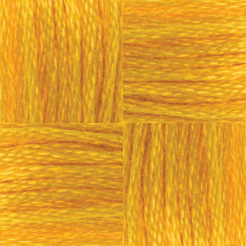 DMC Embroidery Floss - Deep Canary 972 - Felt Paper Scissors