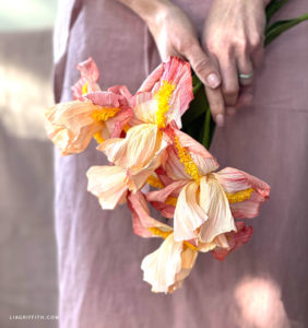 Crepe Paper Bearded Iris Commercial Use Pattern - Felt Paper Scissors