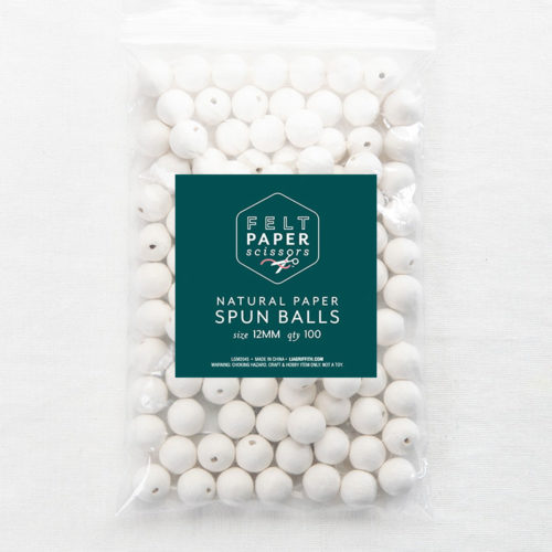 12mm paper spun balls - by Lia Griffith for Felt Paper Scissors shop