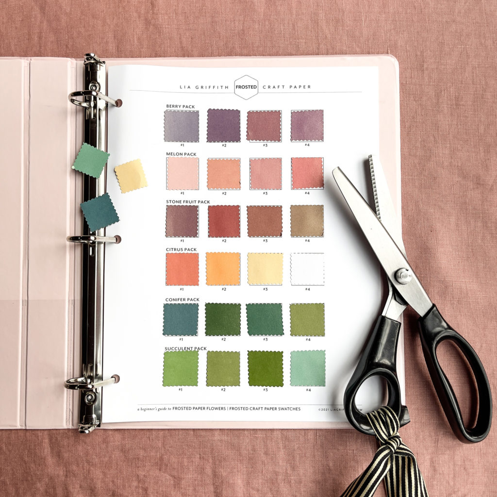 Lia Griffith Frosted Paper Swatch Sheet (Free Download) - Felt Paper ...