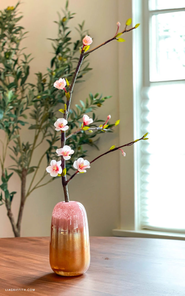 Crepe Paper Quince Branch Commercial Use Pattern - Felt Paper Scissors