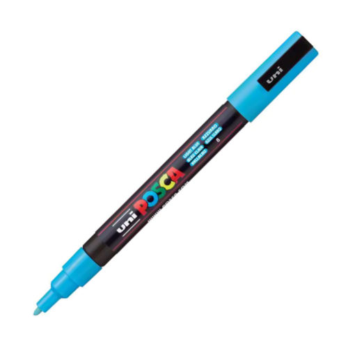 Posca Paint Marker - 3M Fine Reversible Bullet - Light Blue - Lia Griffith
