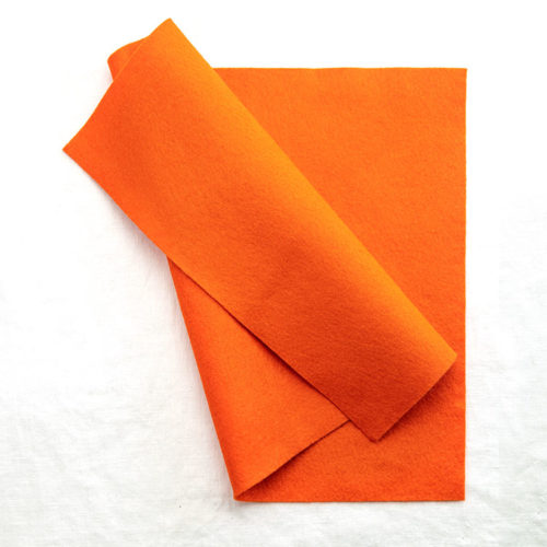 Orange color felt - Felt Paper Scissors by Lia Griffith