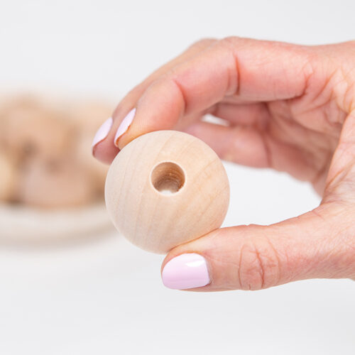 Lia Griffith Natural Wood Macrame Beads - 1.5"