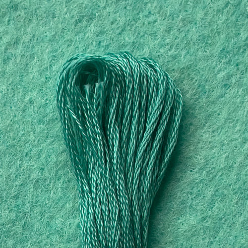 DMC Embroidery Floss - Light Bright Green 3851 - Felt Paper Scissors