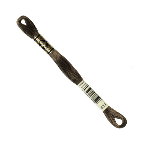 DMC Embroidery Floss — Dark Beige Brown 839 - Felt Paper Scissors