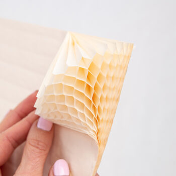 Honeycomb paper - Cream - Felt Paper Scissors by Lia Griffith