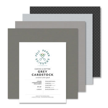 Grey & Black Dotted Cardstock by Lia Griffith