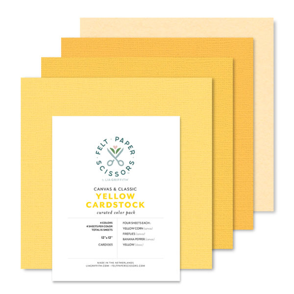 Yellow cardstock by Lia Griffith for Felt Paper Scissors
