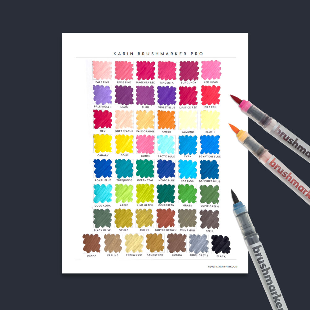 Marker Swatch Sheet (Free Download) - Lia Griffith