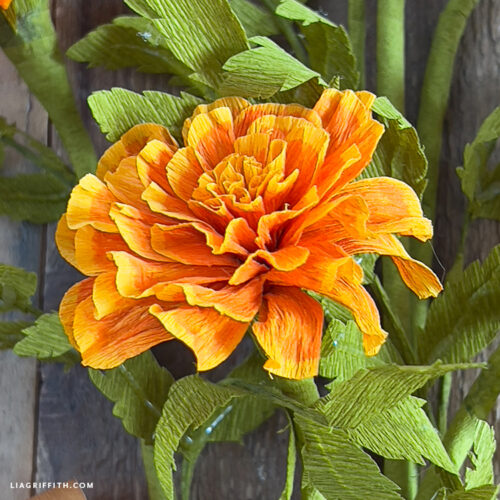 Lia Griffith Fall Summit - Crepe Paper Marigold Flowers - Felt Paper ...