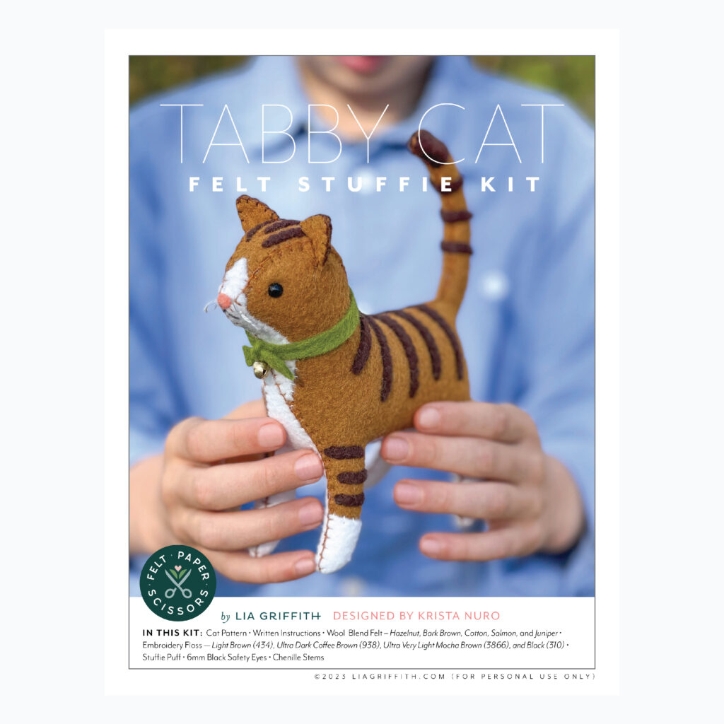 Felt Cat Craft Kit - Lia Griffith - Felt Paper Scissors