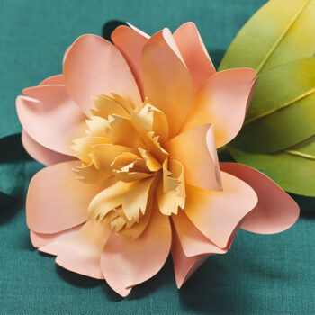 Frosted Paper Peony Flower - Lia Griffith for Felt Paper Scissors