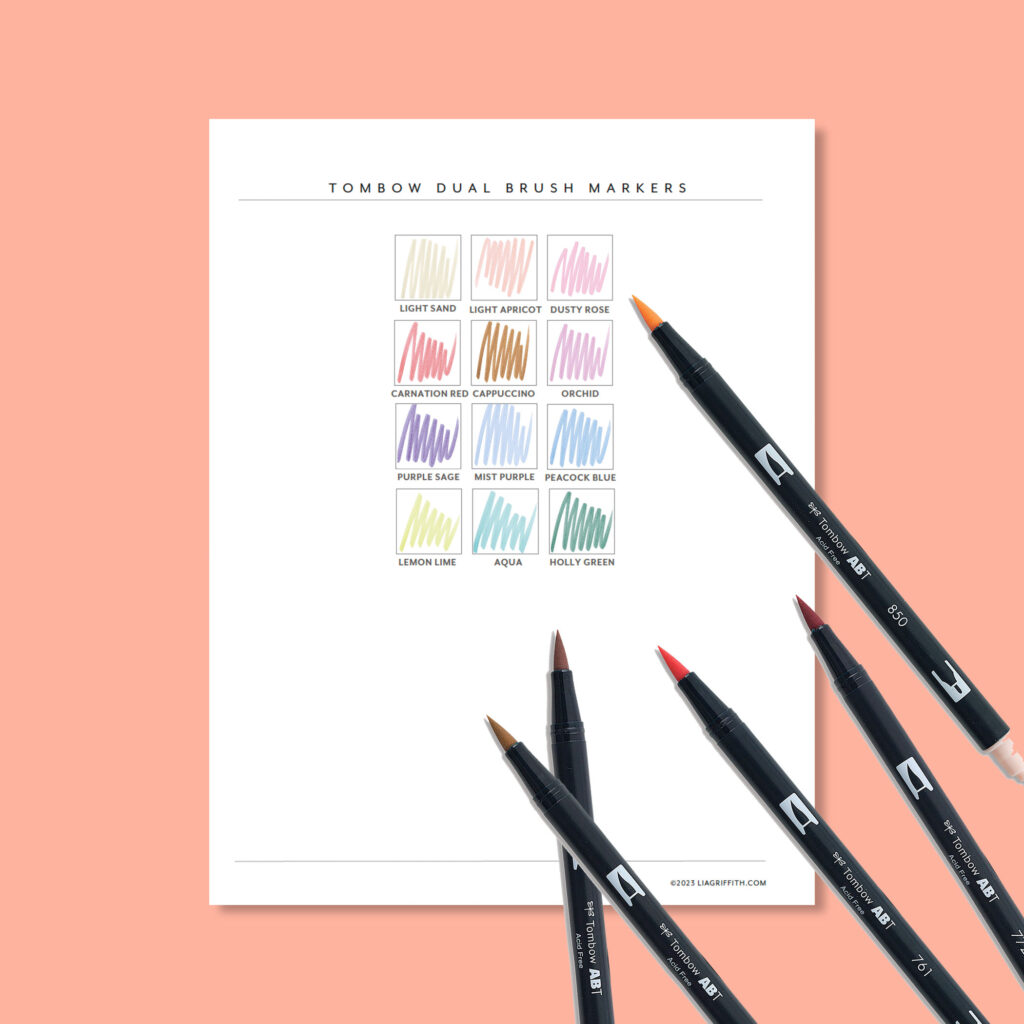 Marker Swatch Sheet (Free Download) - Lia Griffith