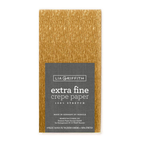 Gold crepe paper by Lia Griffith for Felt Paper Scissors