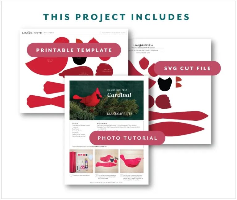 DIY Felt Cardinal Stuffie Pattern & Tutorial