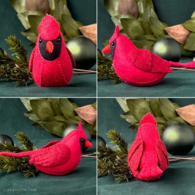 DIY Felt Cardinal Stuffie Pattern & Tutorial
