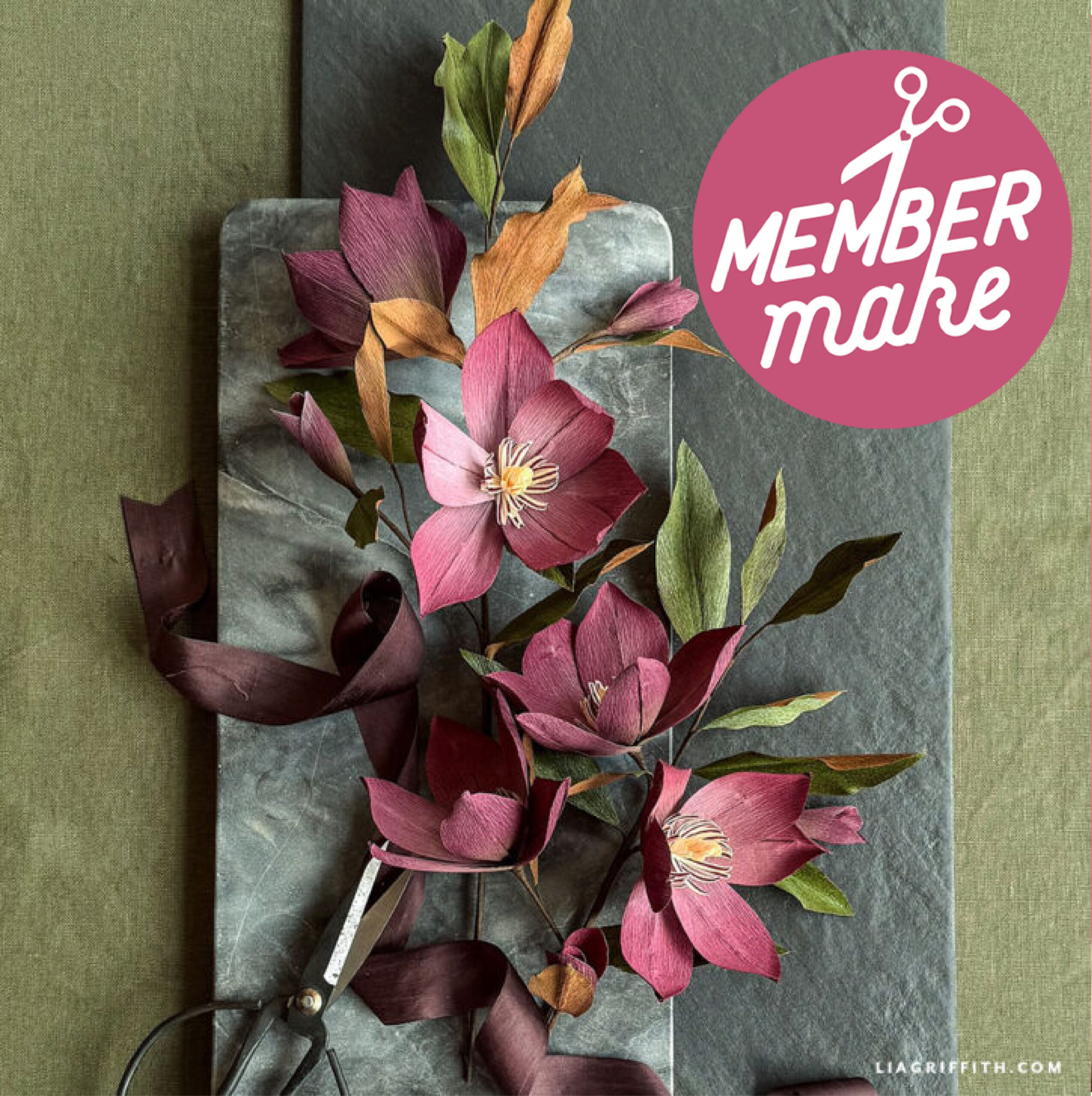 Crepe Paper Stellar Ruby Magnolia Workshop Bundle Deal - Felt Paper ...